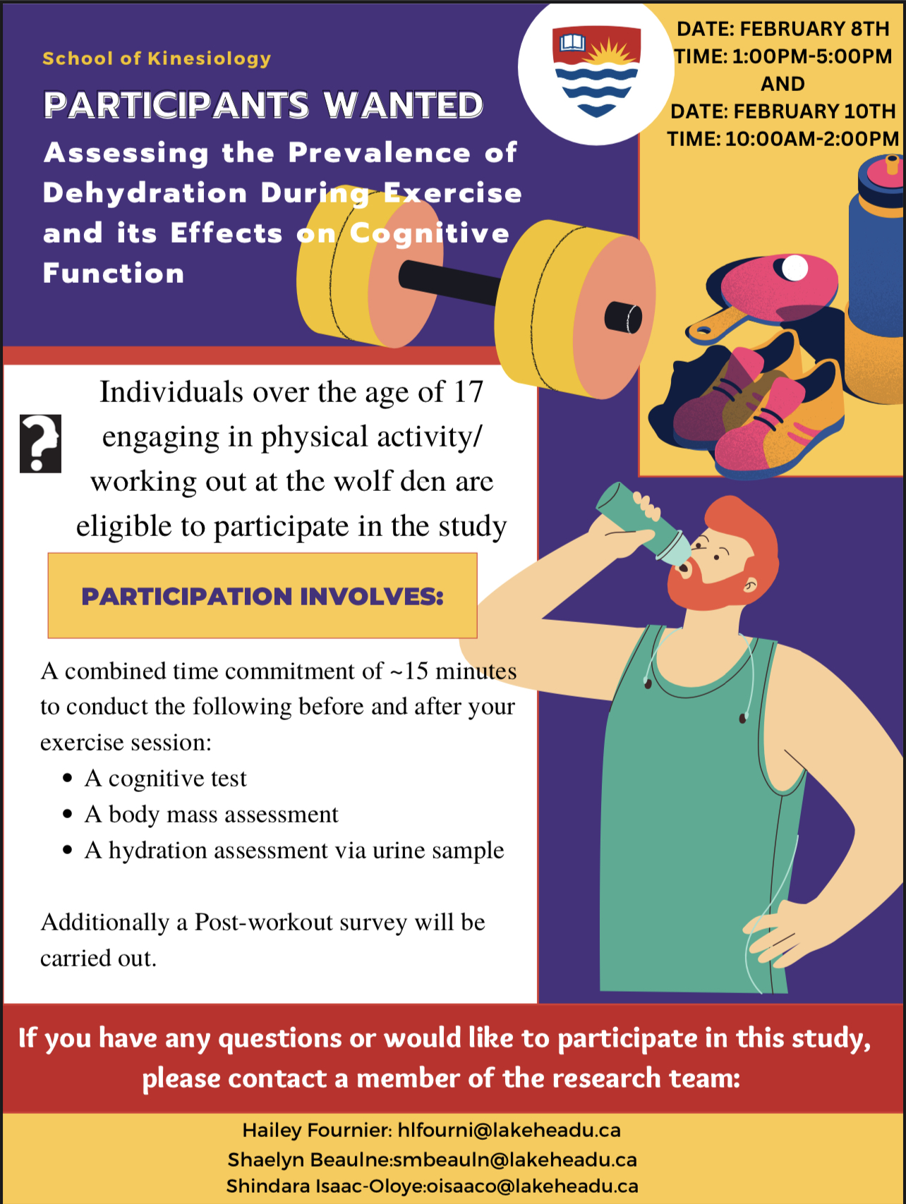 Assessing the Prevalance of Dehydration During Exercise and Its Effects on Cognitive Function ...