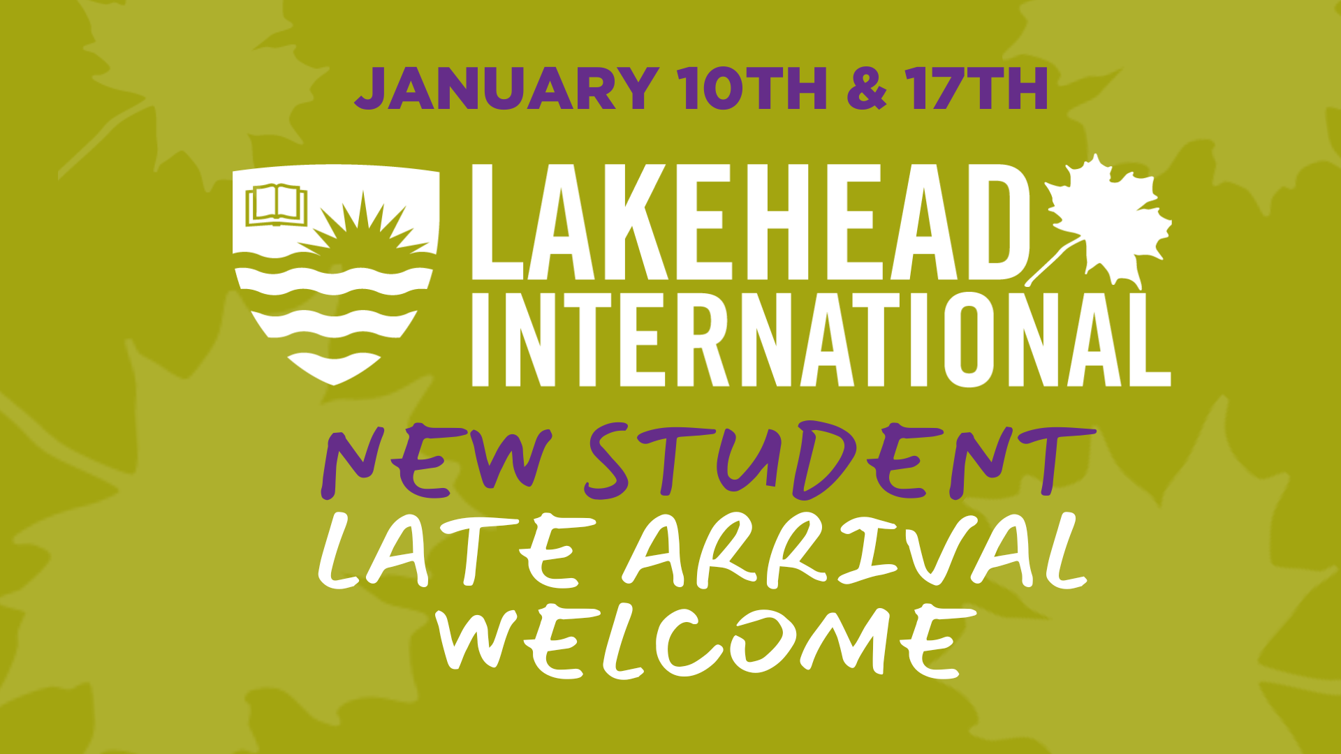 Late Arrival International Welcome | Lakehead University
