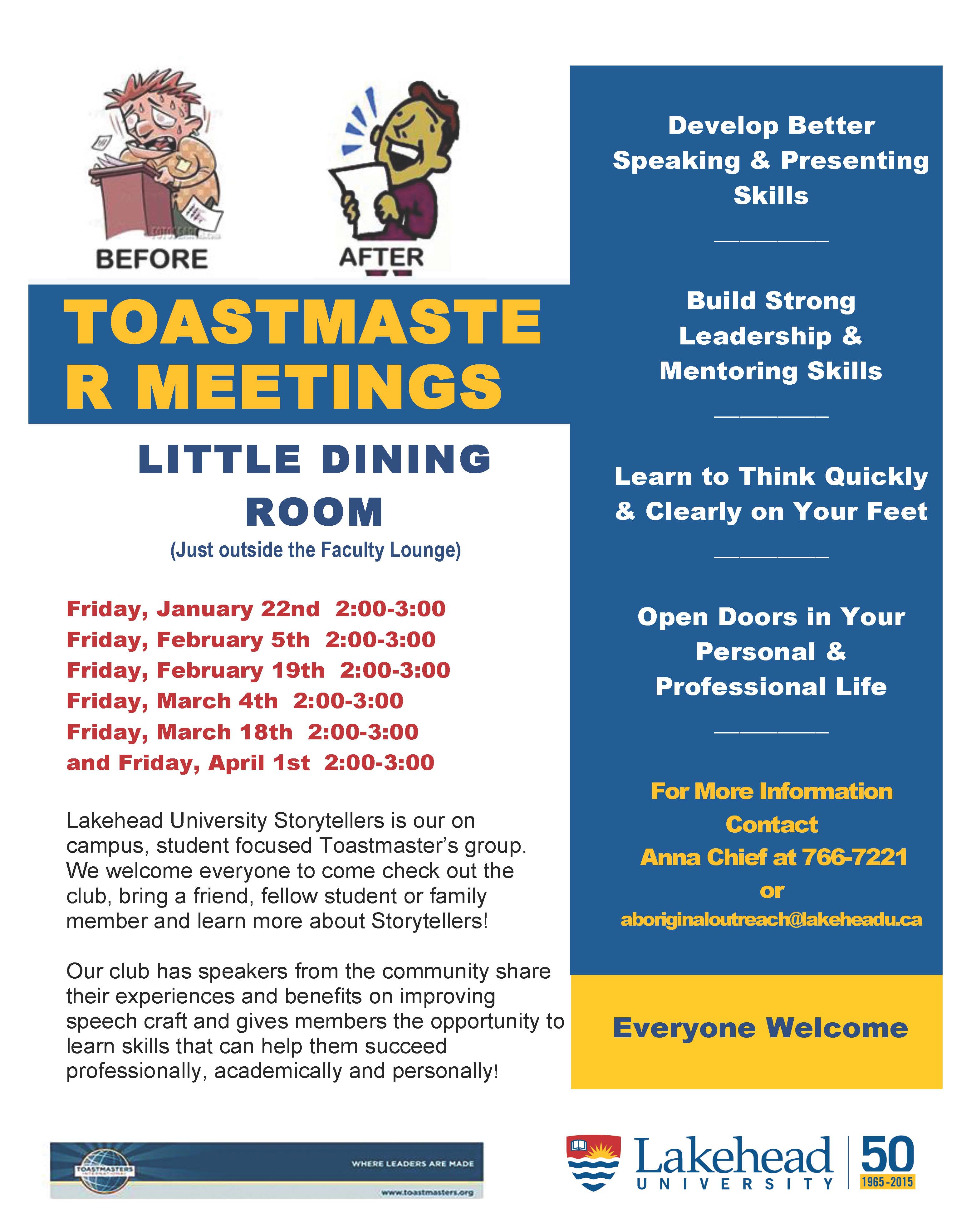 Toastmasters Meeting | Lakehead University