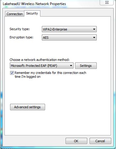 Windows 7 Wireless | Lakehead University